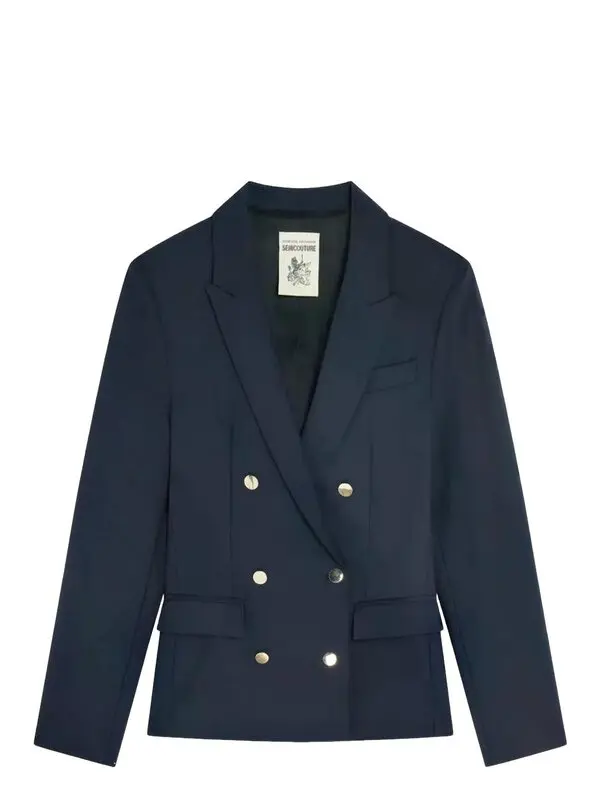 SEMICOUTURE Double-breasted Blazer - Blue