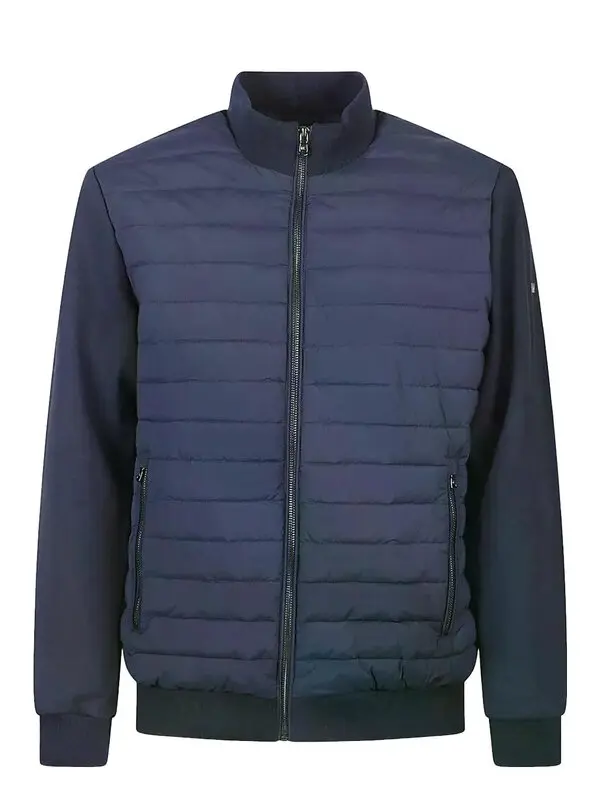 Michael Kors Quilted-panel Bomber Jacket - Blue