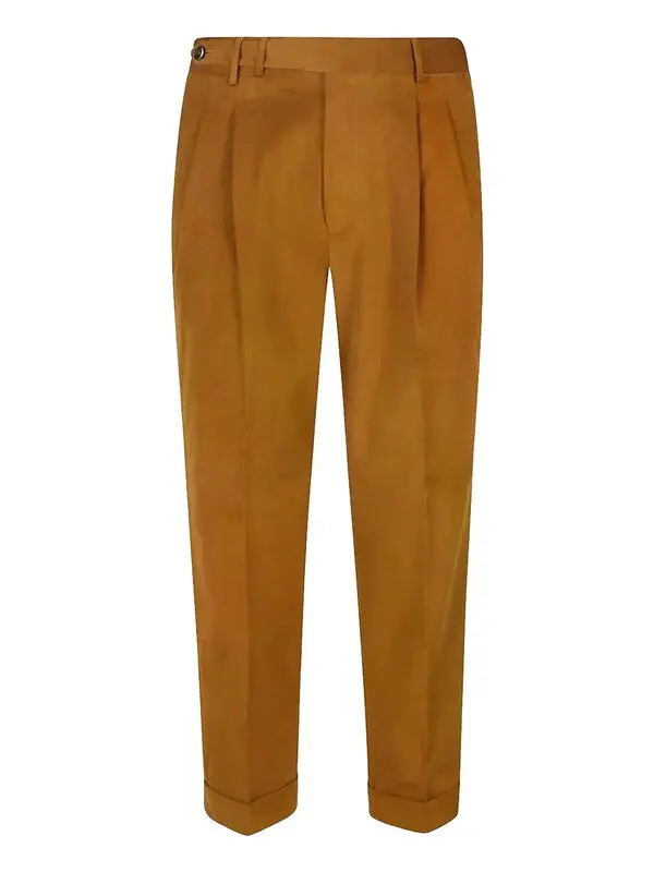 PT TORINO Pleated Trousers - Brown