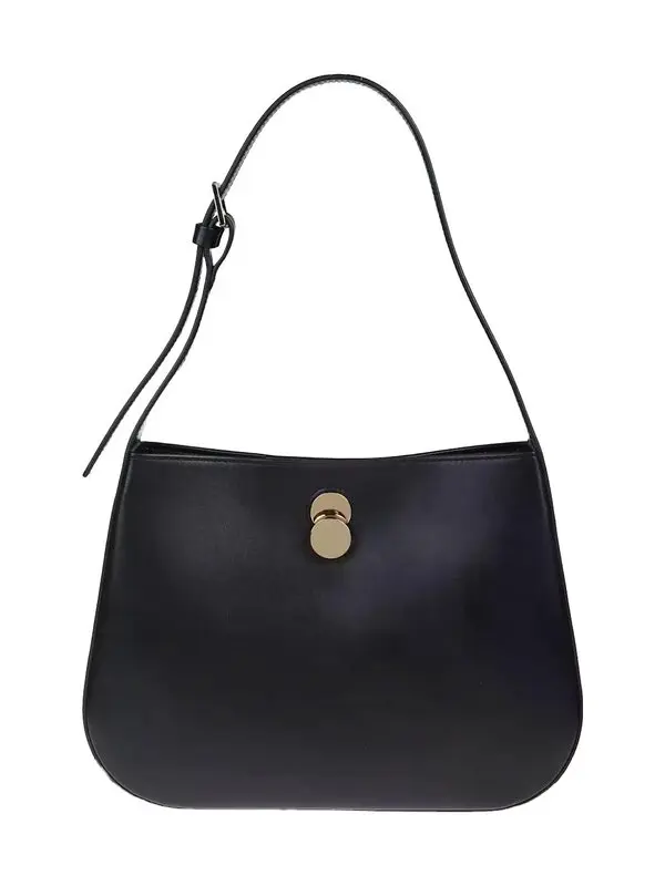 Fabiana Filippi Curved Leather Shoulder Bag - Black