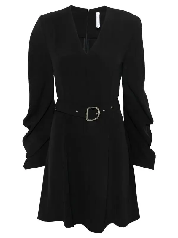 Imperial Belted Dress - Black