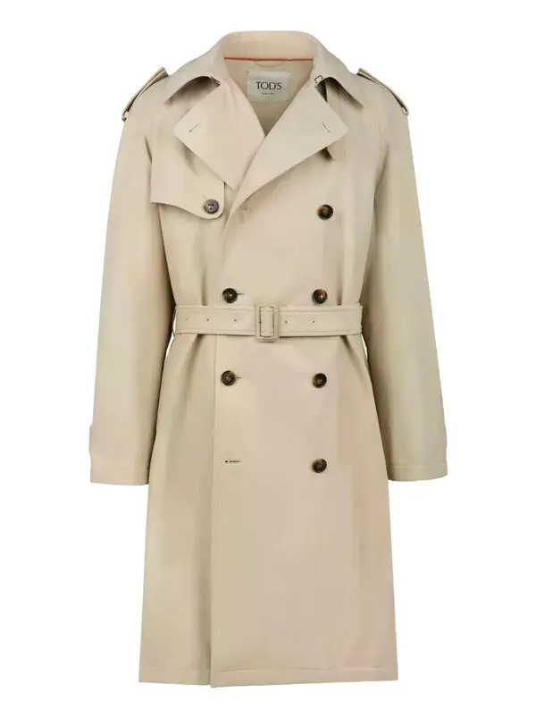 TOD'S Belted Trench Coat - Neutrals