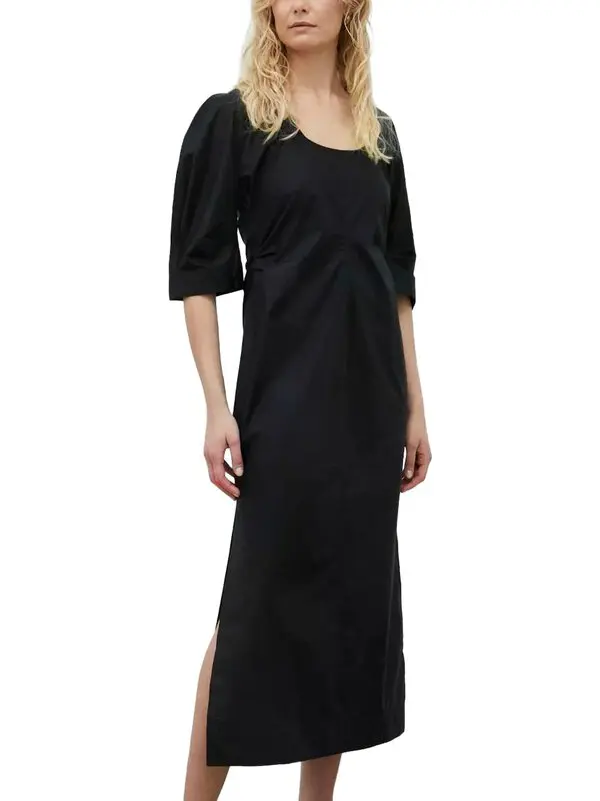 Day Birger Et Mikkelsen Puff-sleeve Midi Dress - Black