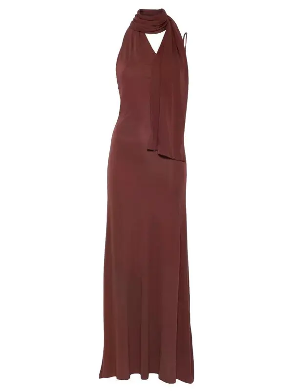 AYA MUSE Halterneck Maxi Dress - Red