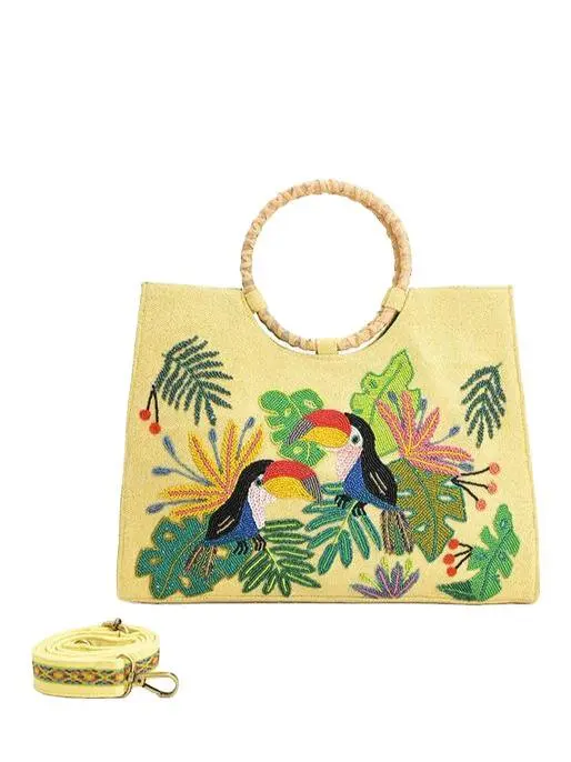 Yumi Kim Jungle Jive Beaded Tote - Yellow