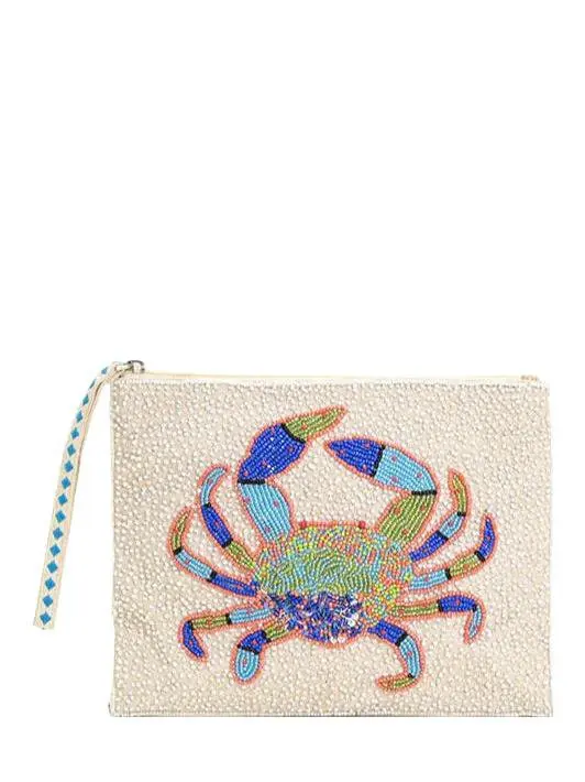 Yumi Kim Waikiki Crab Beaded Wristlet - Orange