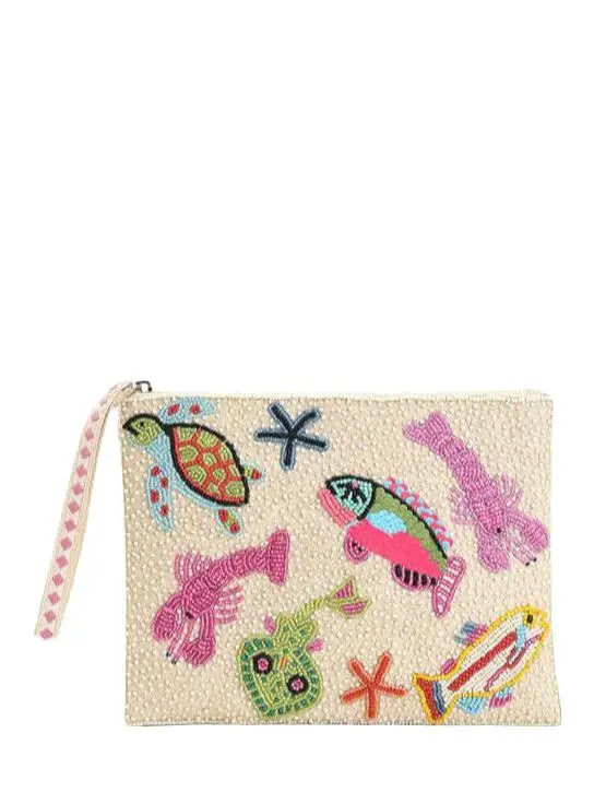 Yumi Kim Reef Friends Beaded Wristlet - Pink