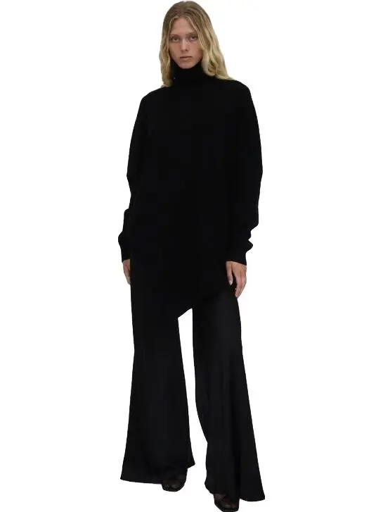 Rosetta Getty Rib Paneled Turtleneck - Black