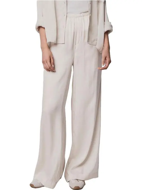 Splendid Serena Satin Pant - Natural