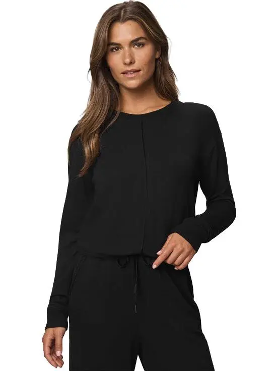 Splendid Supersoft Trim Pullover - Black