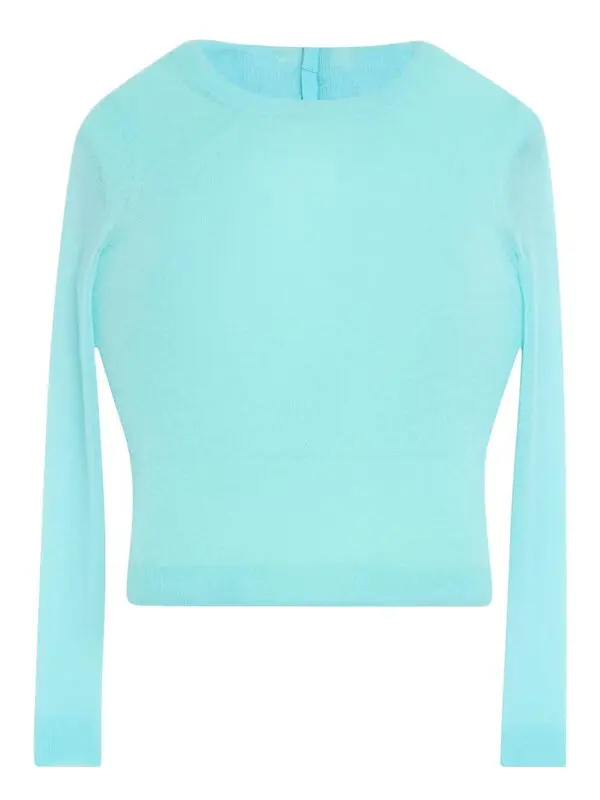 Marc Jacobs Padded Long-sleeve Mohair Sweater - Light Blue