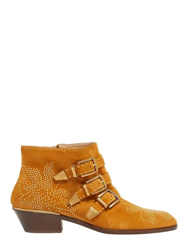 Chloé Susan Suede Ankle Boots - Sunny Brown