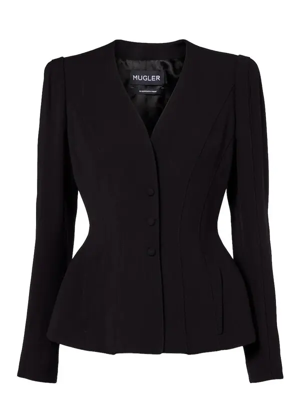 MUGLER Re/edit Single-breasted Blazer - Black
