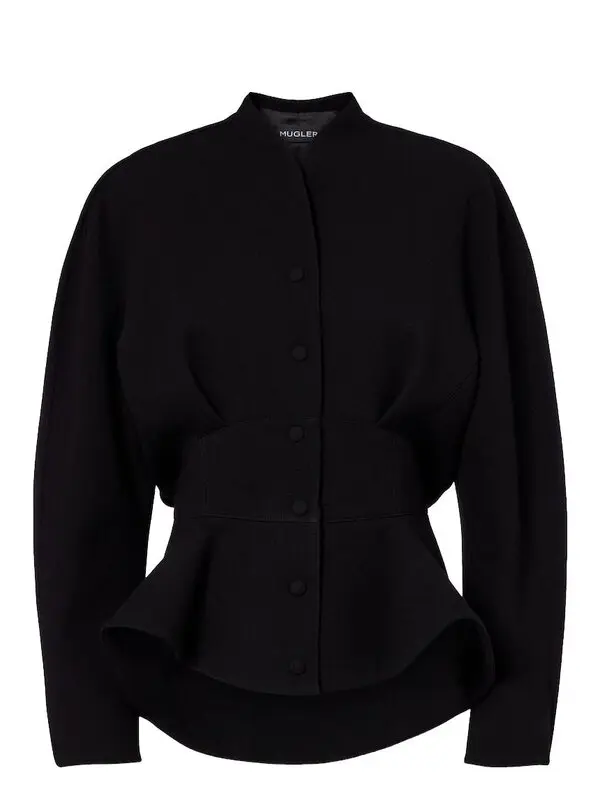 MUGLER Re/edit Virgin Wool Jacket - Black