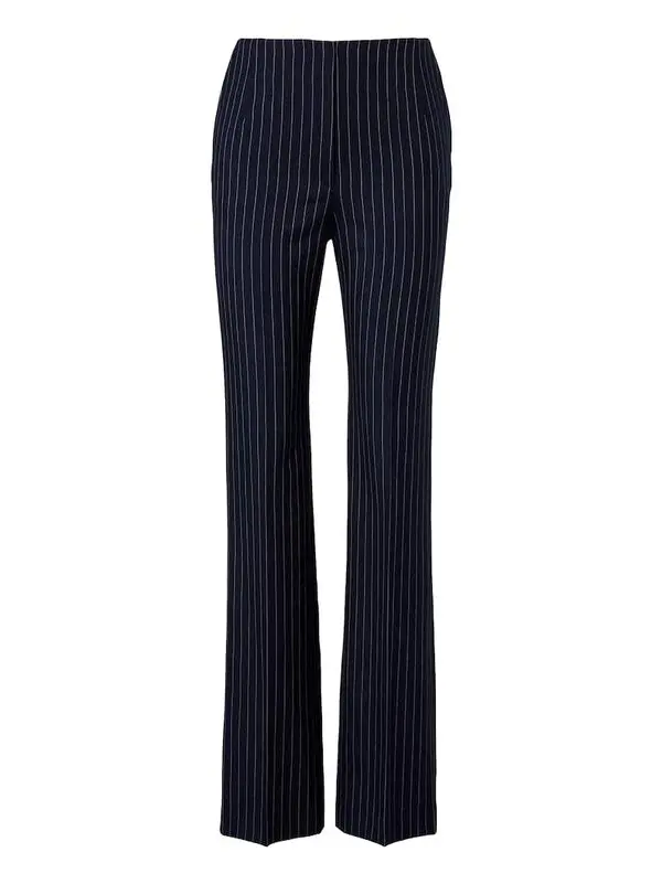 MUGLER Re/edit High-rise Straight Pants - Blue