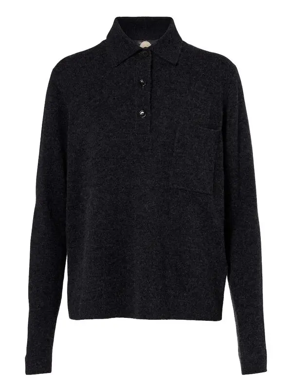 Jardin Des Orangers Wool And Cashmere Polo Sweater - Grey