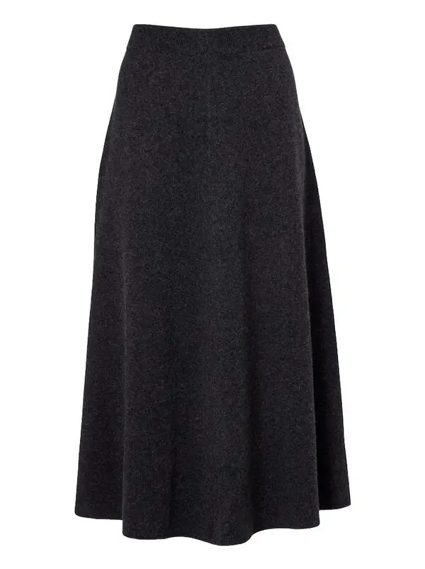 Jardin Des Orangers Wool And Cashmere Midi Skirt - Grey