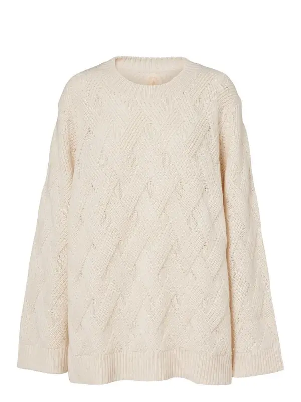 Jardin Des Orangers Oversized Wool And Cashmere Sweater - White