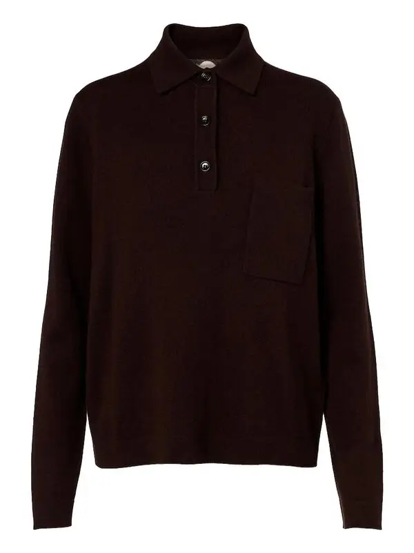 Jardin Des Orangers Wool And Cashmere Polo Sweater - Brown