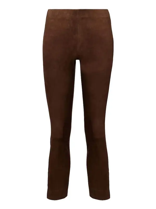 Vince Suede Slim Pants - Brown