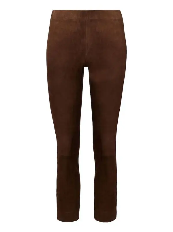 Vince Suede Slim Pants - Brown