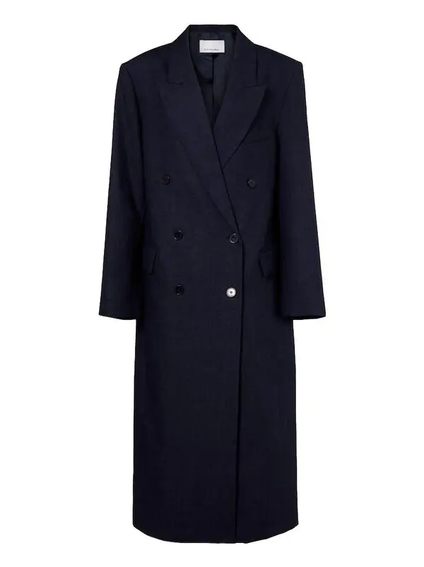 THE FRANKIE SHOP Jane Virgin Wool Coat - Blue