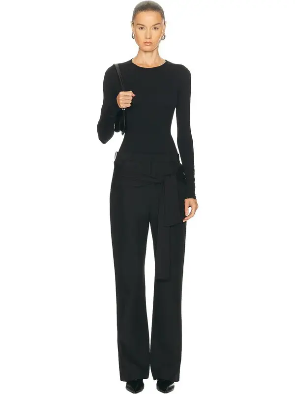 AGOLDE Aura Long Sleeve Bodysuit - Black