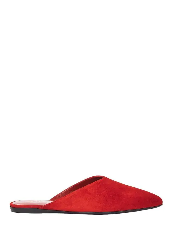 HERBERT LEVINE Homebody Suede Mule - Beth Red