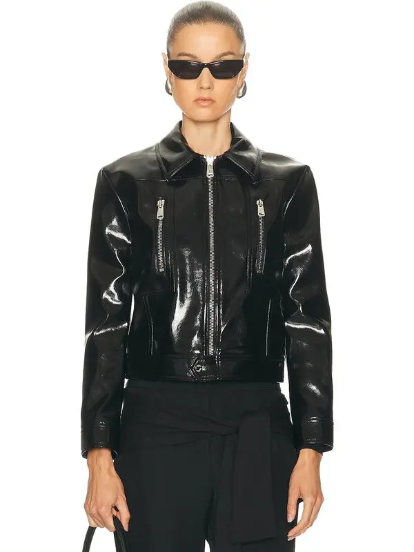 Coperni Cactus Leather Jacket - Black