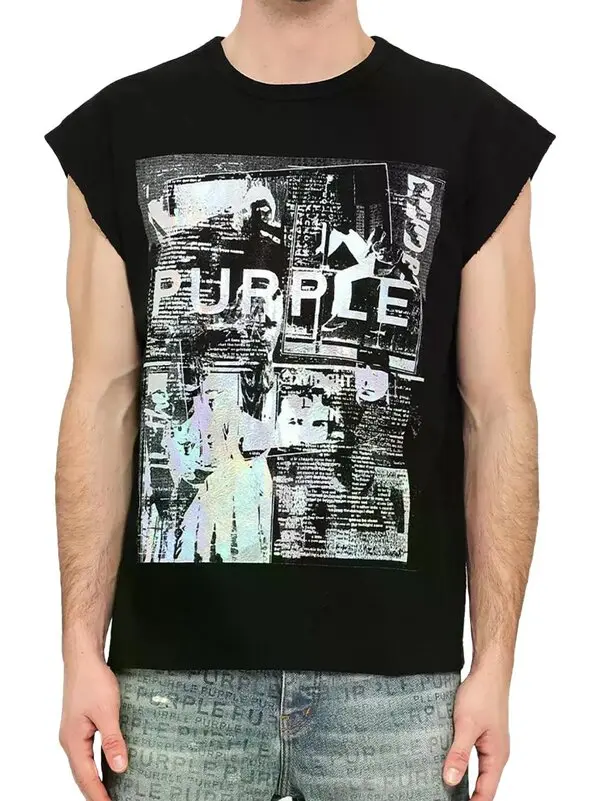PURPLE BRAND Graphic-print T-shirt - Black
