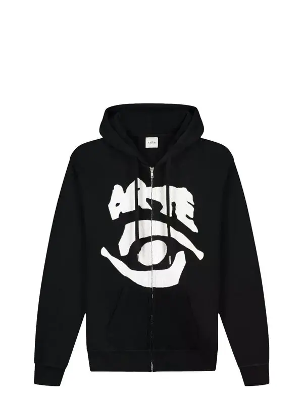 ARTE ANTWERP Eye Zip-up Hoodie - Black
