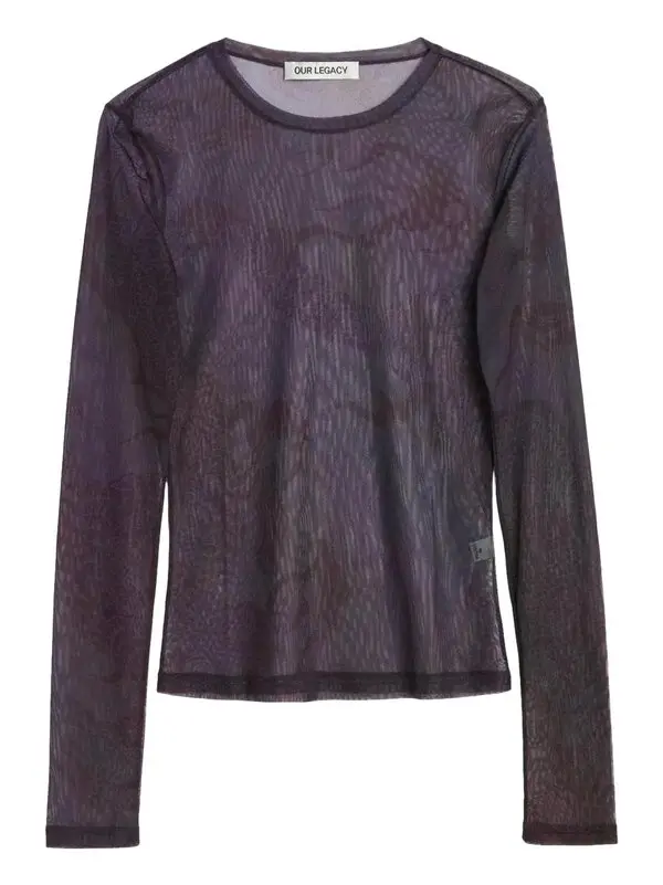 Our Legacy Printed Long-sleeve Top - Purple