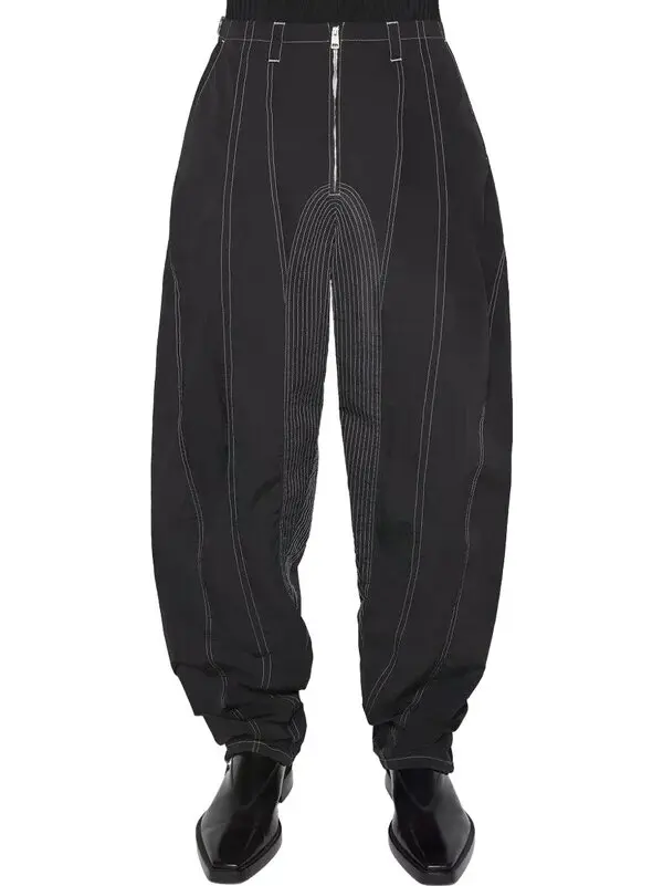 MUGLER Panelled Zip Trousers - Black
