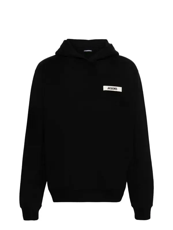 Jacquemus Logo Hoodie - Black