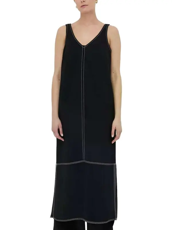 Day Birger Et Mikkelsen V-neck Sleeveless Midi Dress - Black