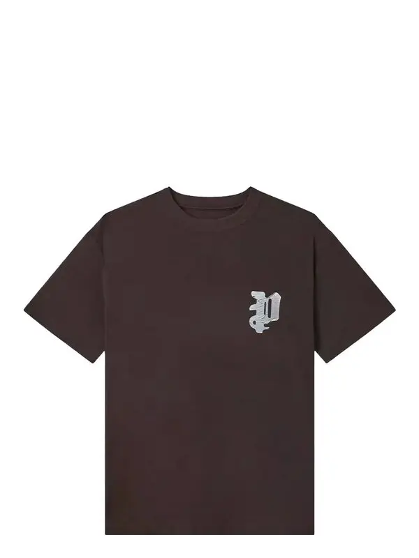 PURPLE BRAND Textured Tape T-shirt - Brown