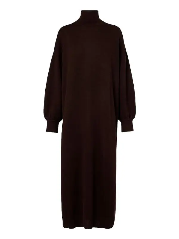 Jardin Des Orangers Turtleneck Wool And Cashmere Sweater Dress - Brown