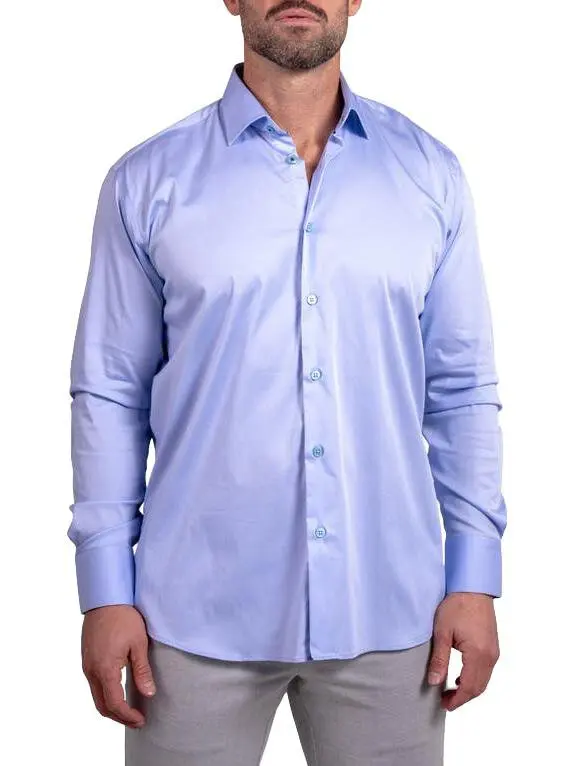 MACEOO Blacklabel Softstretch Ascension Button-up Shirt - Blue