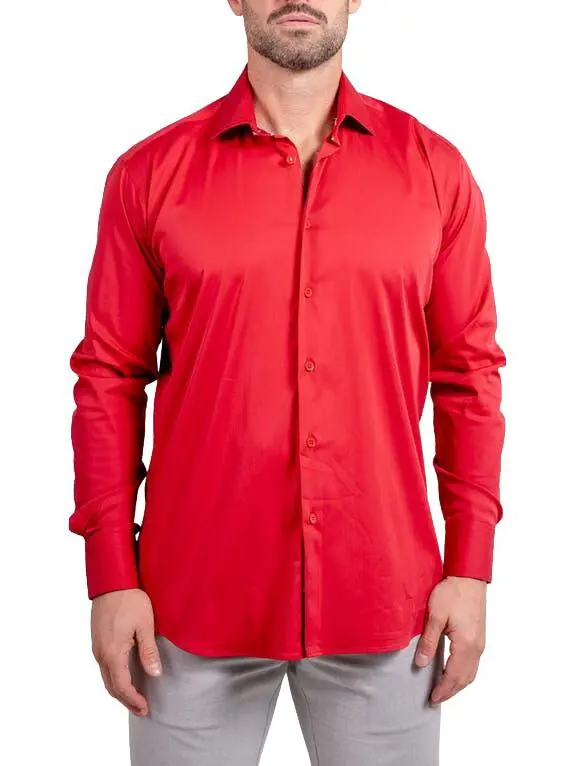 MACEOO Blacklabel Softstretch Ascension Button-up Shirt - Red