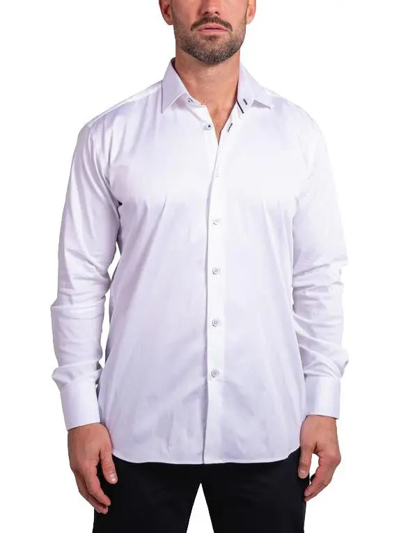 MACEOO Blacklabel Softstretch Ascension Button-up Shirt - White
