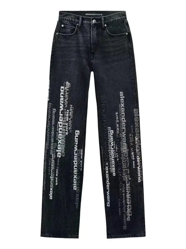 Alexander Wang Logo-print Jeans - Black