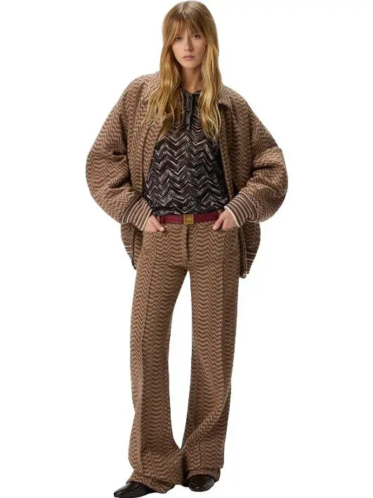 Missoni Tailored Chevron Trousers - Beige