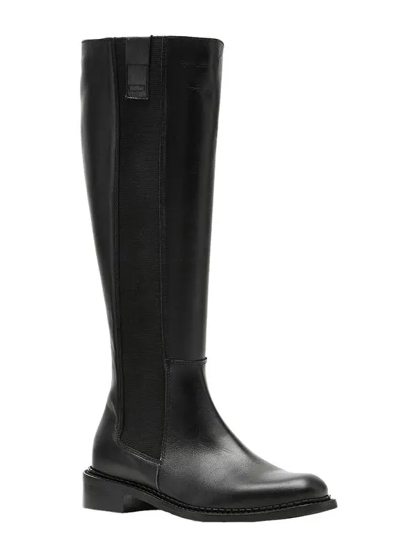 La Canadienne City Dry™ Waterproof Knee High Chelsea Boot - Black Leather