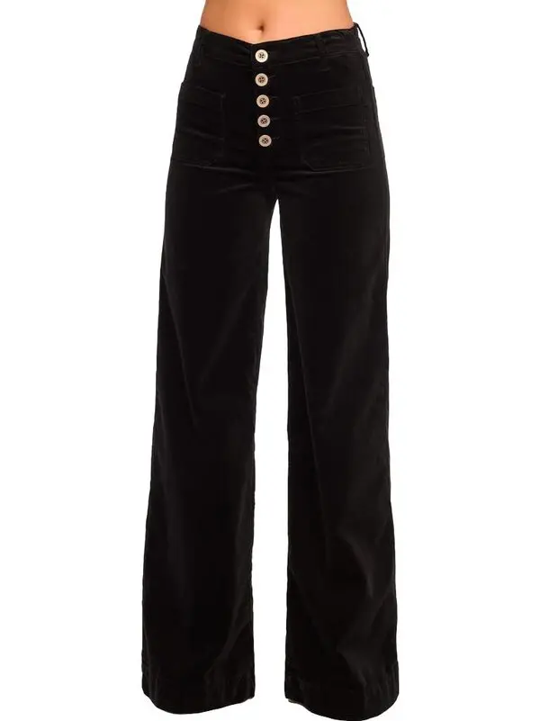 Ramy Brook Cindy Velvet Wide-leg Pants - Black Velvet