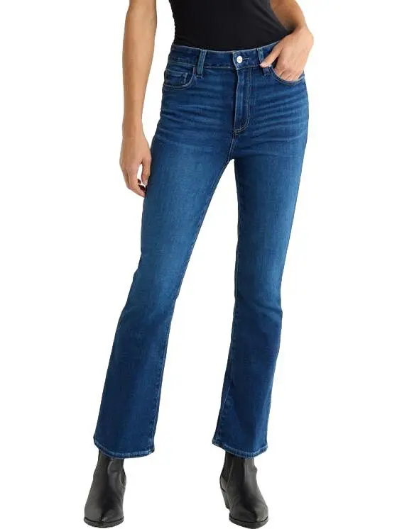 Paige Claudine High-waist Ankle Flare Jeans - Moony