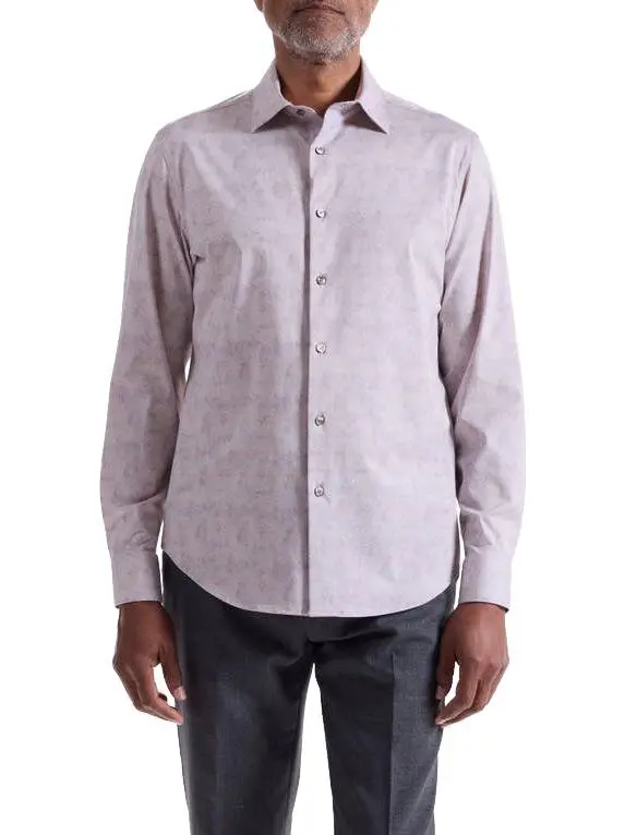Bugatchi Jimmy Ooohcotton® Floral Button-up Shirt - Wood Rose