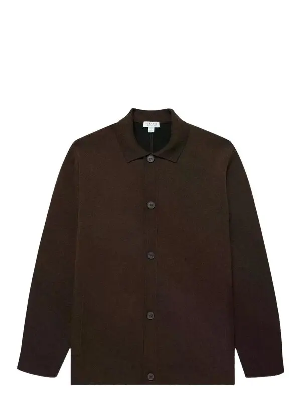 Sunspel Buttoned Jacket - Brown