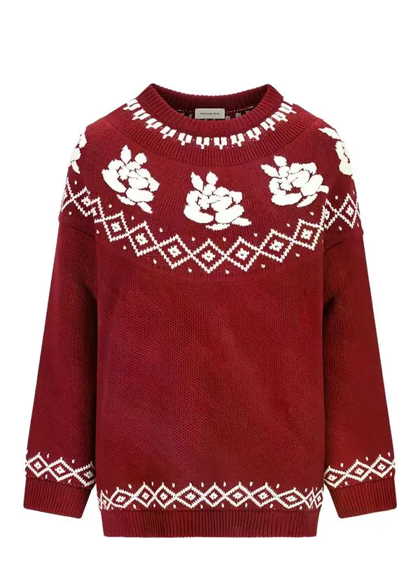 Magda Butrym Floral-pattern Sweater - Red