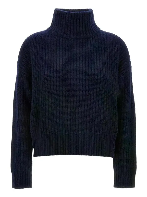 LISA YANG High-neck Ribbed Sweater - Blue