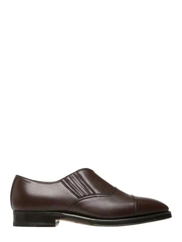 Bally Scribe Grained-leather Loafers - Brown